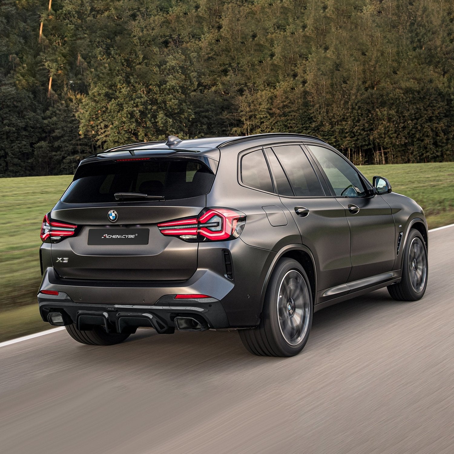 ACHEN CYBE - BMW X3 G01 LCI DRY CARBON FIBRE REAR DIFFUSER – Mod Central